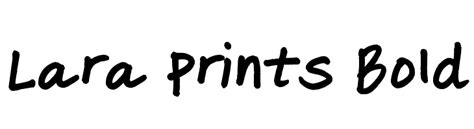 Lara Prints Bold Font FFonts Net