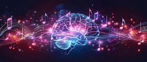 Simfonia De Ondas Cerebrais Estimulação Neural E Conceito De Harmonia