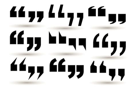 Premium Vector Quotation Mark Symbol Set