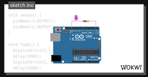 Lampu Kelap Kelip Wokwi ESP STM Arduino Simulator