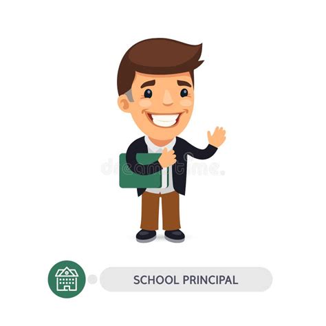 Director De Escuela Flat Cartoon Character Ilustración Del Vector