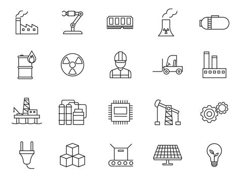 20 Free Industrial Vector Icons Ai