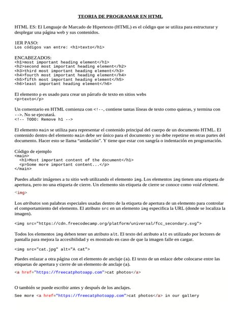teoria de programar en html pdf html hipervínculo