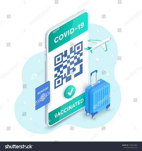 Health Vaccination Passport Qr Code On Stock Vector Royalty Free