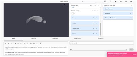 Live Model Not Displayed Properly With Error Messages Shapediver Mcneel Forum