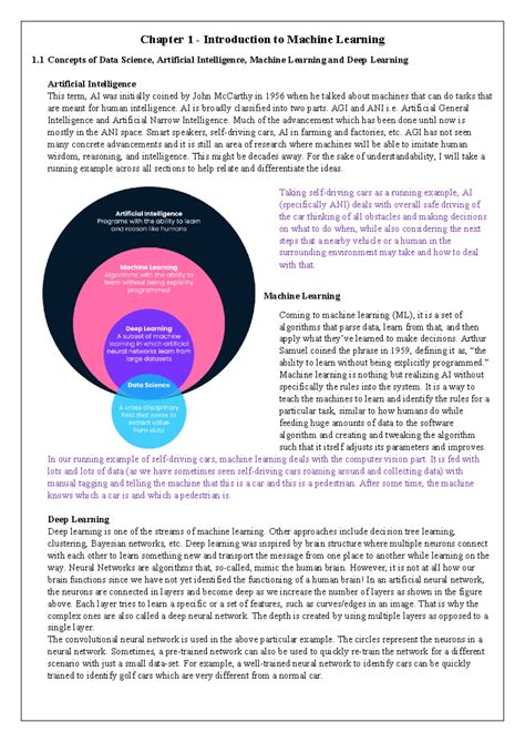 Intro To Machine Learning Chapter 1 Introduction To Machine Learning 1 Concepts Of Data