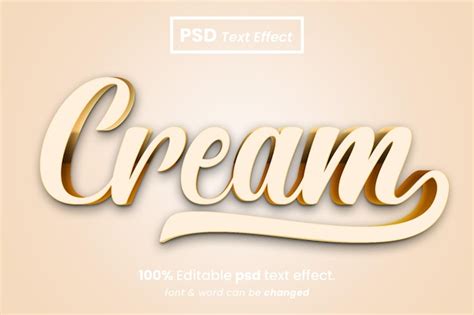 Psd De Efecto Texto Editable 3d Crema 29000 Plantillas Psd Gratuitas