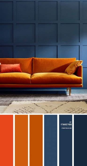 Dark Blue And Rust Color Scheme For Living Room I Take You Haircuts Hairstyles Hair Colours