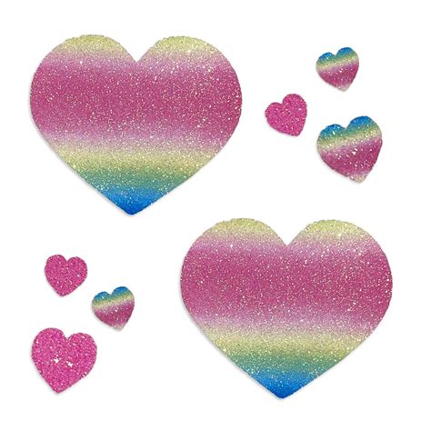 Glitz Nips Pastel Rainbow Love Pasties Sasswear