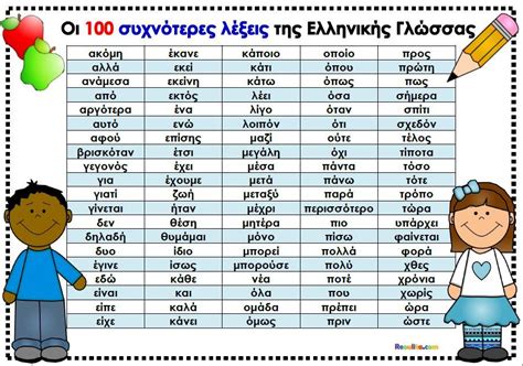 Οι 100 πιο συχνές λέξεις της Ελληνικής Γλώσσας In 2023 Greek Language