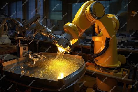 Premium Photo Automated Robotic Arm Polishing Lens Surface Created