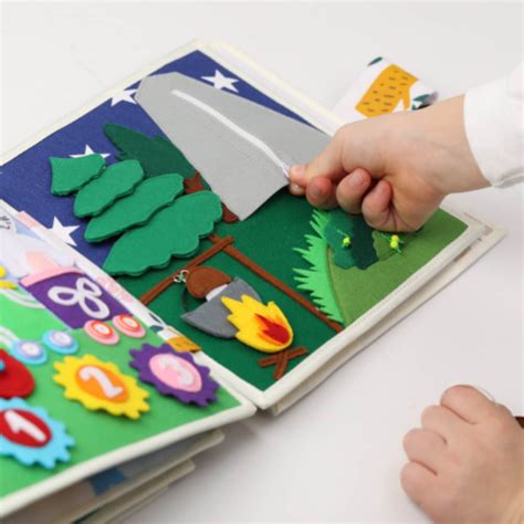 Монтессори Тихие книжки с 1 года, мягкие вальдорфские игрушки из фетра ...