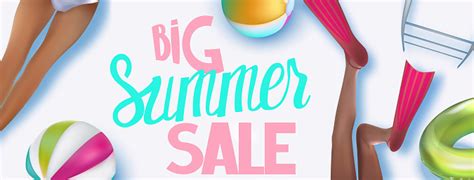 Bannière De Vente Été Grande Avec Des Éléments De Design Coloré De Lété