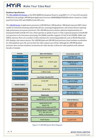 Development Board For NXP I MX 8M Quad Application Processors PDF
