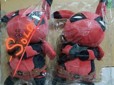 Deadpool Pikachu Plush Hobbies And Toys Toys And Games On Carousell