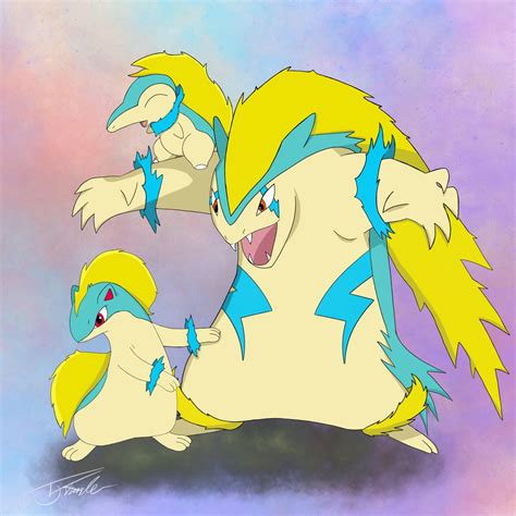 Played Around With An Electric Cyndaquil Line Oc Rpokemon