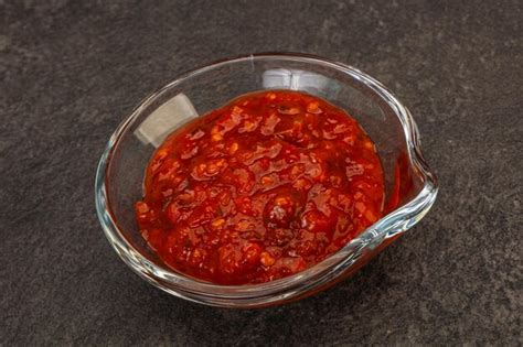 Premium Photo Tomato Spicy Sauce In The Bowl