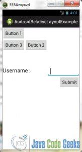 Android RelativeLayout Example