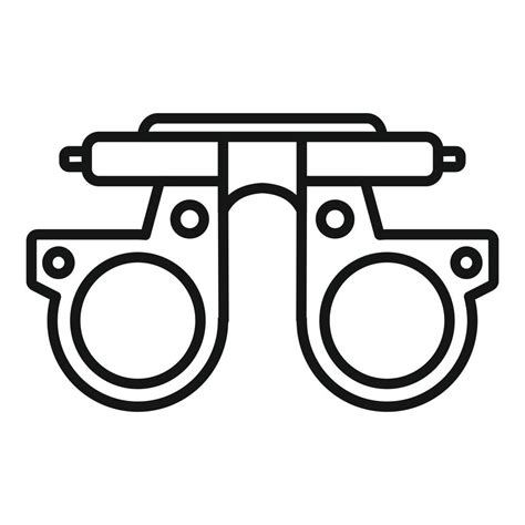 Optometry Vision Icon Outline Vector Eye Test 15148786 Vector Art At