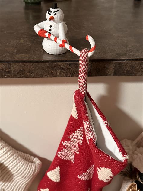 Free Stl File Snowman Stocking Holder ☃️・3d Print Object To Download・cults