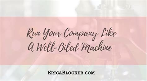 Run Your Company Like A Well-Oiled Machine - Moms with Dreams