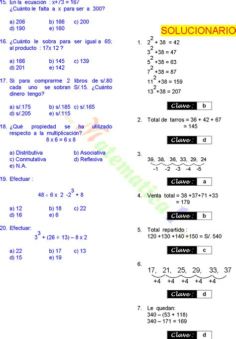 Matematicas Problemas Resueltos De Tercero De Primaria Pdf