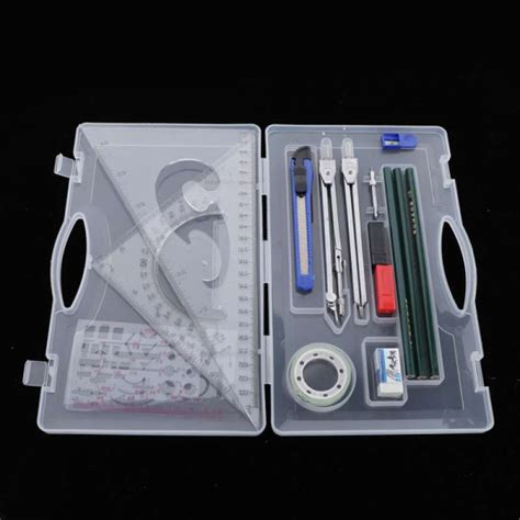 Promo 16pc Compass Protractor Triangle Rulers Set Math Drafting Drawing Geometry Tools