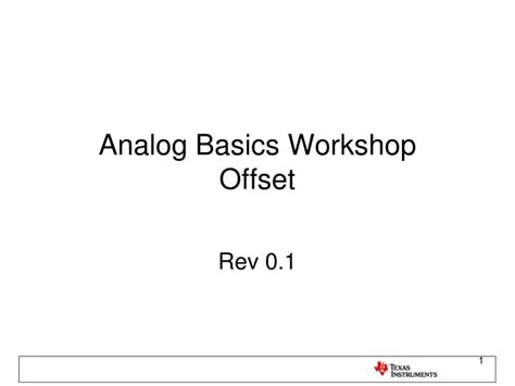 PPT Analog Basics Workshop Offset PowerPoint Presentation Free Download ID 2593568