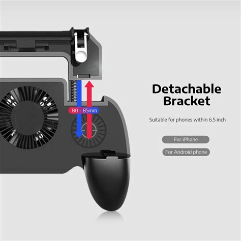 Mobile Game Controller Grip Extended Handle With Trigger Joystick For
