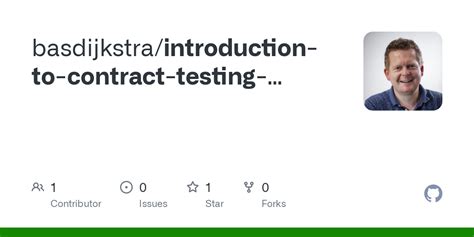 github basdijkstra introduction to contract testing dotnet