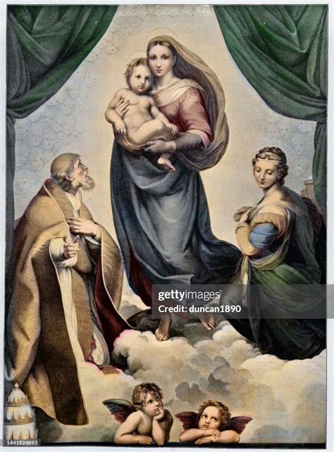 The Sistine Madonna Also Called The Madonna Di San Sisto Is An Oil