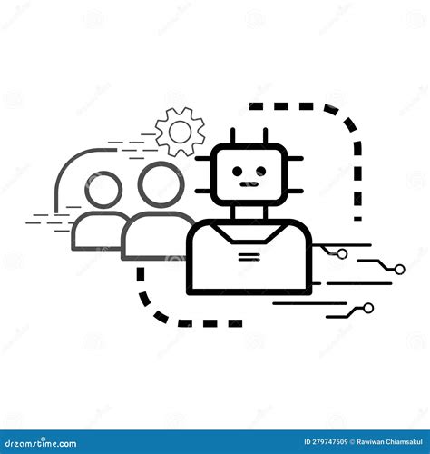 Ai Replacing Human Stock Vector Illustration Of Worker 279747509