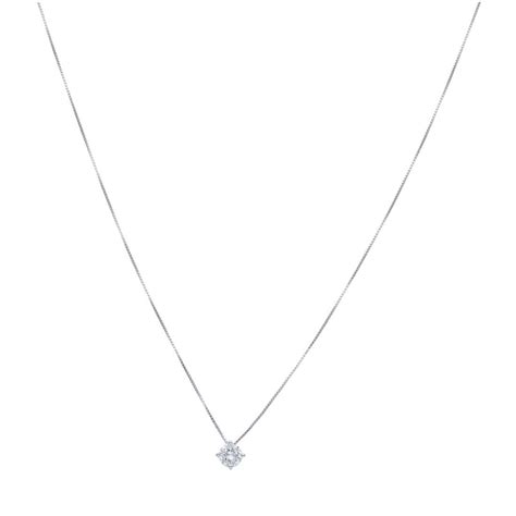 Collana Punto Luce In Oro Bianco Con Diamanti Ct 0 09 ALFIERI ST