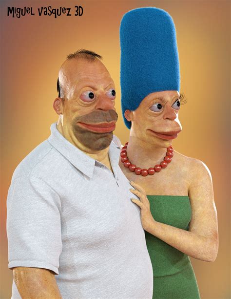 Artstation Homer And Marge Simpson Miguel Vasquez Personajes