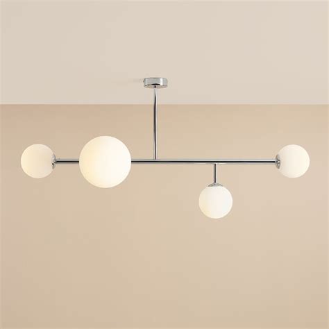 Srebrna Lampa Sufitowa Plafon Dione 4 Cztery Klosze Kule Ardant Pl