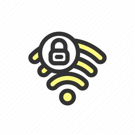 Communication Lock Network Security Signal Wifi Wireless Icon