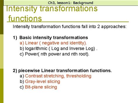 image processing ch 3 intensity transformation and spatial