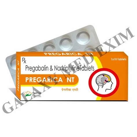 Pregarica Nt Pregabalin 75mg Nortriptyline 10mg Tablet 1x10 Tablets At ₹ 198 Stripe In Nagpur
