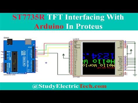 St R Tft Display Interfacing With Arduino In Proteus Youtube
