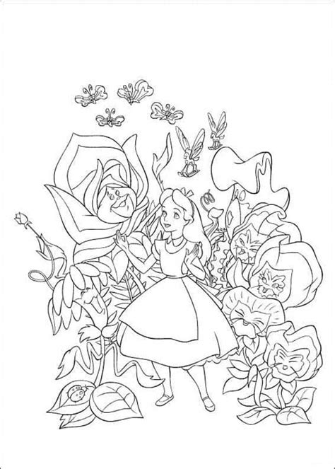 Alice E I Fiori Da Colorare Scarica Stampa O Colora Subito Online