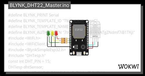 BLYNK DHT22 Master Ino Copy 2 Wokwi ESP32 STM32 Arduino Simulator
