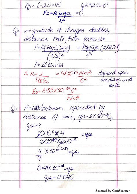 Solution Class Physics Electrostatic Exam Preparation Guide Notes