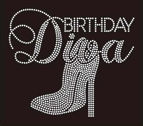 Birthday Diva Silver Bling Embellished Rhinestone T Shirt Etsy