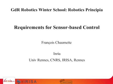Pdf Requirements For Sensor Based Control Inriarequirements