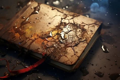 Premium Ai Image Photo Of Symbolic Torn And Soaked Diary
