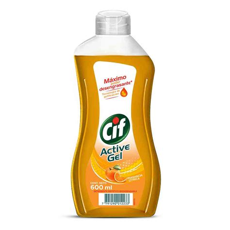 Cif Detergente Lavavajilla Concentrado Active Gel Botella Citrica 600