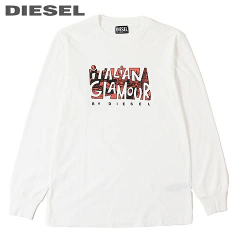 【楽天市場】 Diesel ディーゼル メンズ フロントプリント トリートメントウォッシュ ロンt 長袖tシャツ カットソー【t Just Ls D1】【サイズxs～3xl】【ホワイト】die