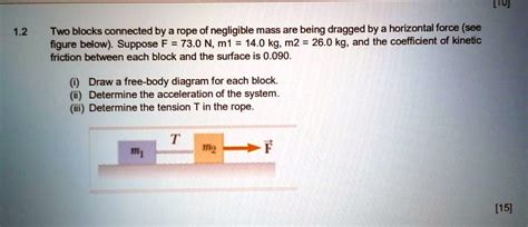 Get Answer Two Blocks Connected By A Rope Of Negligible Mass Are