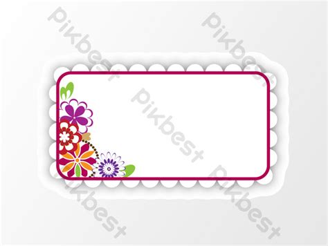 Cartoon Text Box Border Design Element PNG Images AI Free Download Pikbest