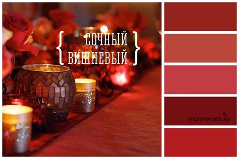 Вдохновение цветом сочный вишневый Weddywood